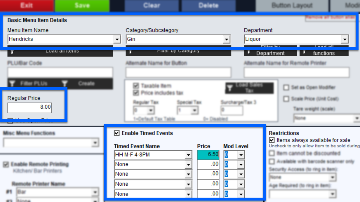 Creating Happy Hours / Creating Timed Events – MicroSale