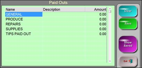 Tip Paid Outs / Audit Deposits – MicroSale