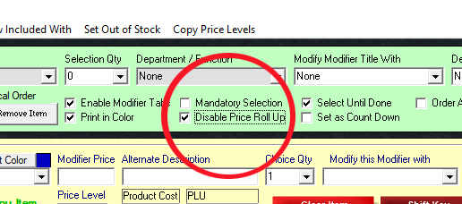 Rolling Modifier Prices into the Main Item – MicroSale