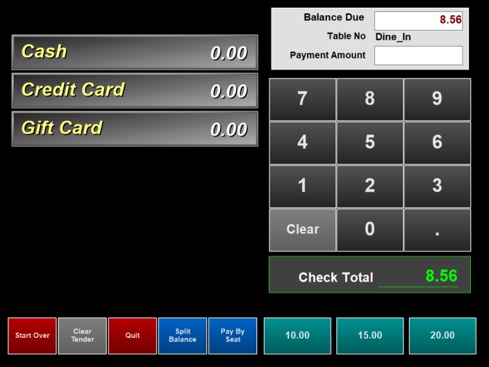 Starting and closing a tab with an attached credit card – MicroSale