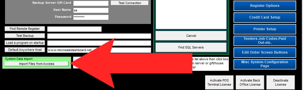 Importing Menus – MicroSale
