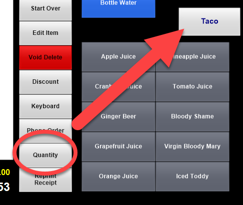 Modifying Items that have been rang in together (using the quantity button) – MicroSale
