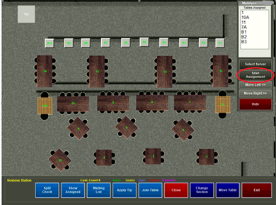Assigning Tables to Servers – MicroSale