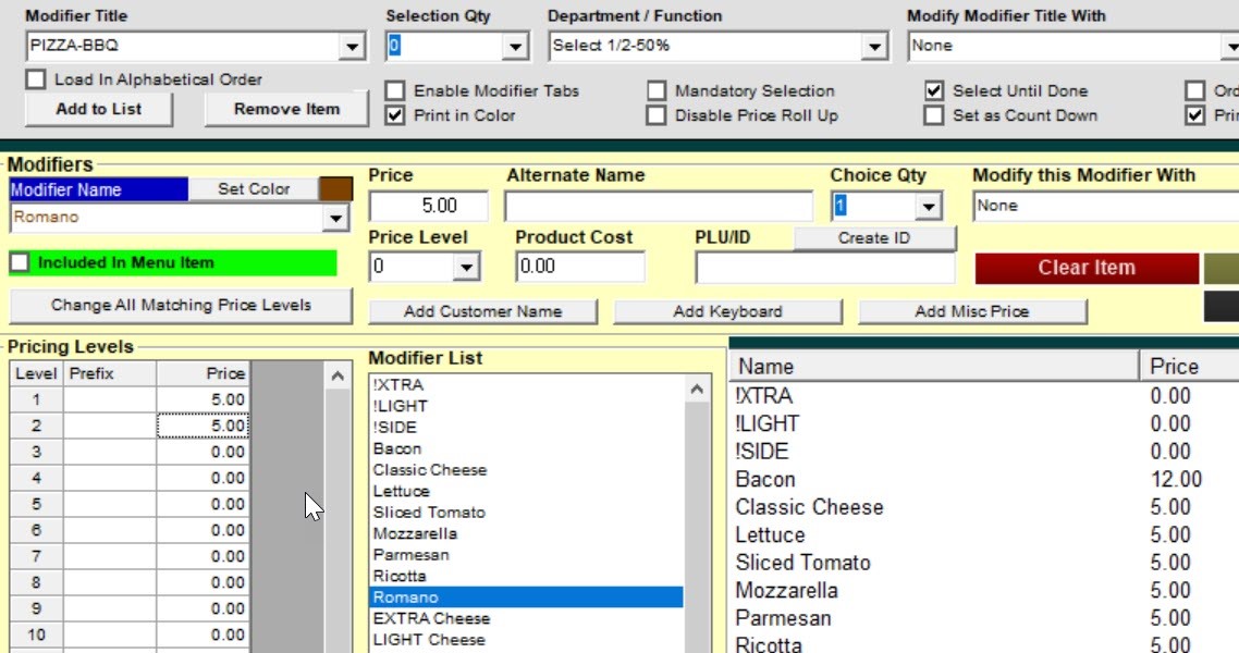 Help: Editing an item is not adding the modifier prices – MicroSale