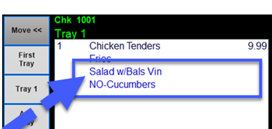 Sorting modifiers on kitchen and/or bar tickets – MicroSale